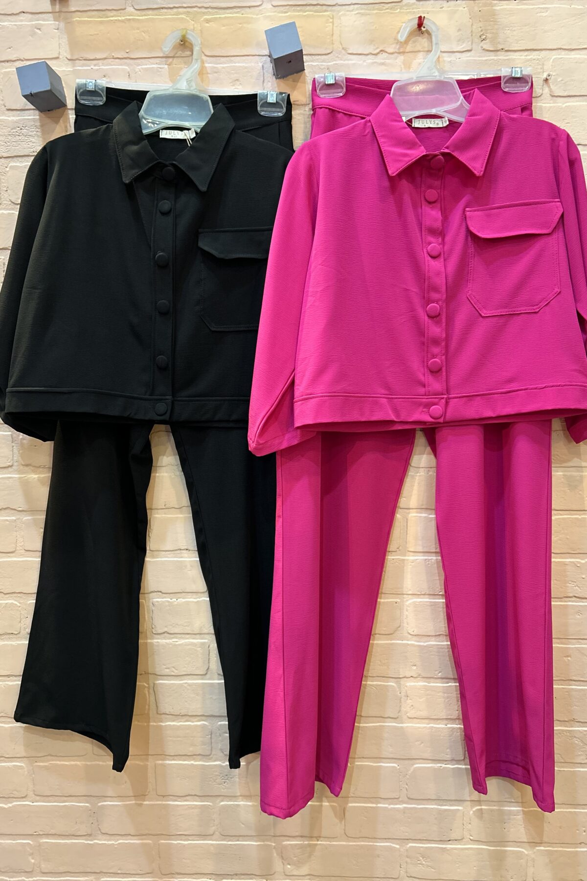 SET CREPE CAMISA BOTON FORRADO – Bonito.Bonito